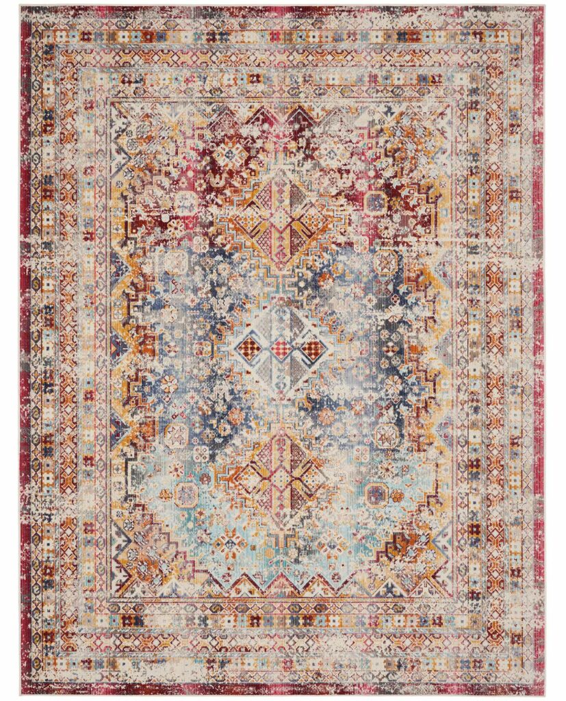 Tappeto Nourison, Vintage Kashan VKA09 Multicolour | Tappetidilusso.it